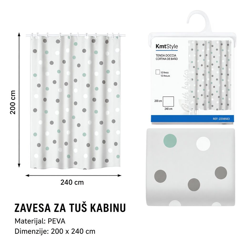 KMT EVA štampana zavesa za tuširanje (Srbija) 2208563 - Brend: Kmt
