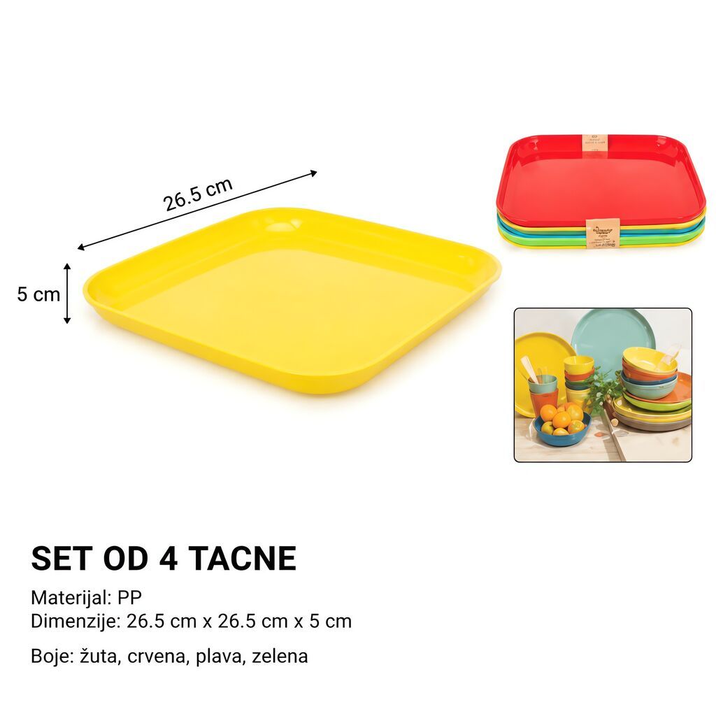 KMT Četvrtasti pleh 4PCS 5412291 Set od četiri kvadratna pleha za