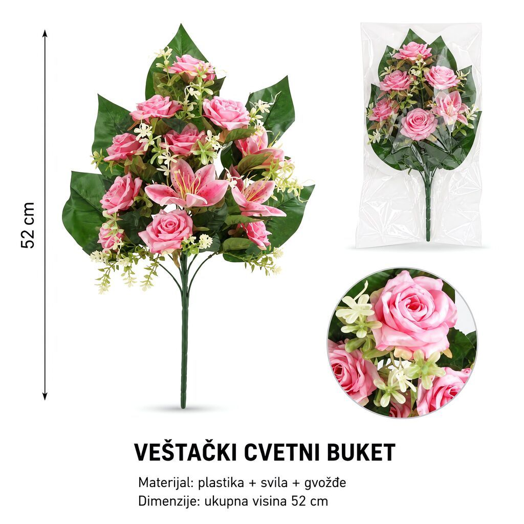 KMT 12 drveni otvora ručka za plažu ruža roze 710334 Dekorativni