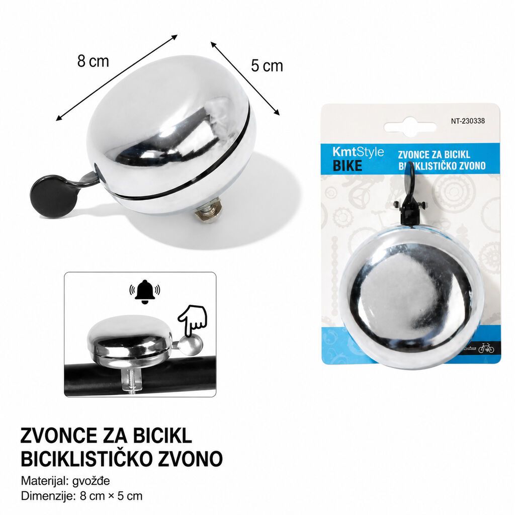 KMT Veliko gvozdeno zvono za bicikl 2001590 Veliko biciklističko