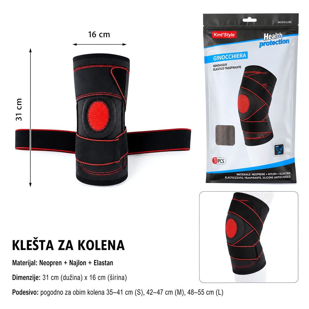 KMT Sportski profesionalni štitnici za kolena 2002284 Podesivi