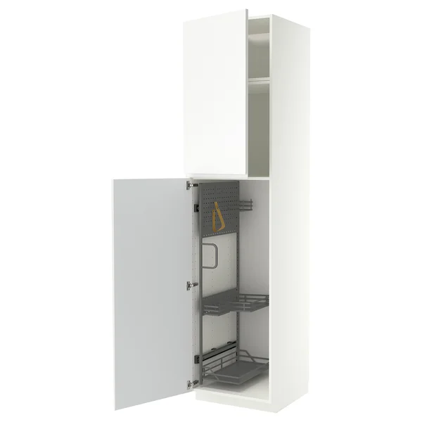 Visoki element-ostava, bela/VOXTORP mat bela vertikalna ručka, 60x60x240 cm