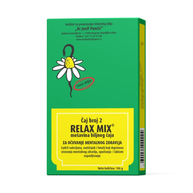Čaj broj 2 Relax Mix Mešavina biljnog čaja za očuvanje mentalnog zdravlja, 100 g