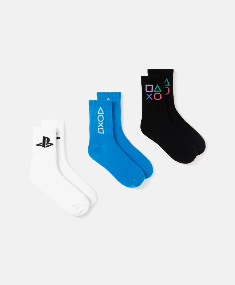 Komplet sokni za dečake PlayStation, 3 para