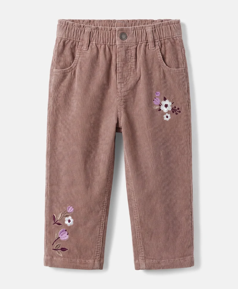 Pantalone za bebe od somota sa cvetovima, 100% pamuk