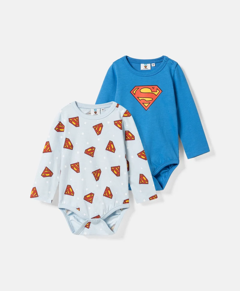 Komplet bodija za bebe Superman 2-pack
