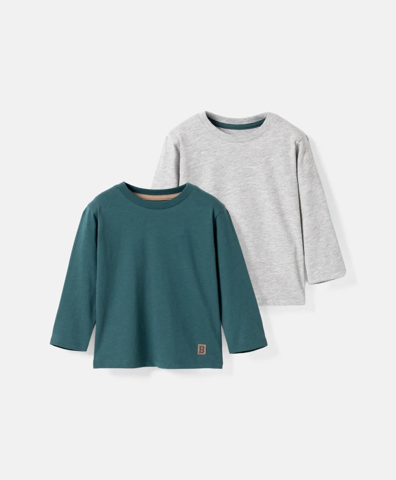Set majica dugih rukava za bebe, 2 komada, 100% pamuk