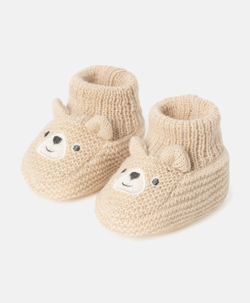 Papuče za bebe, pletene, meda
