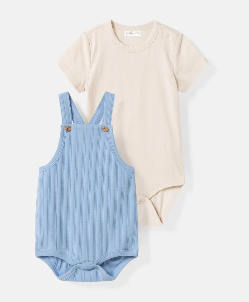Set body i ogrodničarki za bebe 100% pamuk