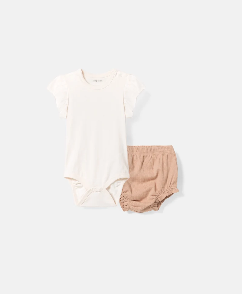 Zestav za bebe body i ažu rni bloomers 100% pamuk
