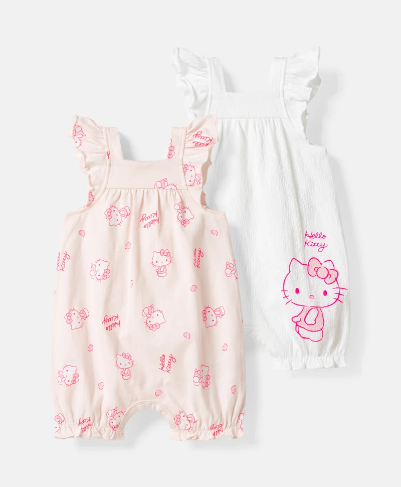 Bebi 2‑pak rampersa Hello Kitty 100% pamuk