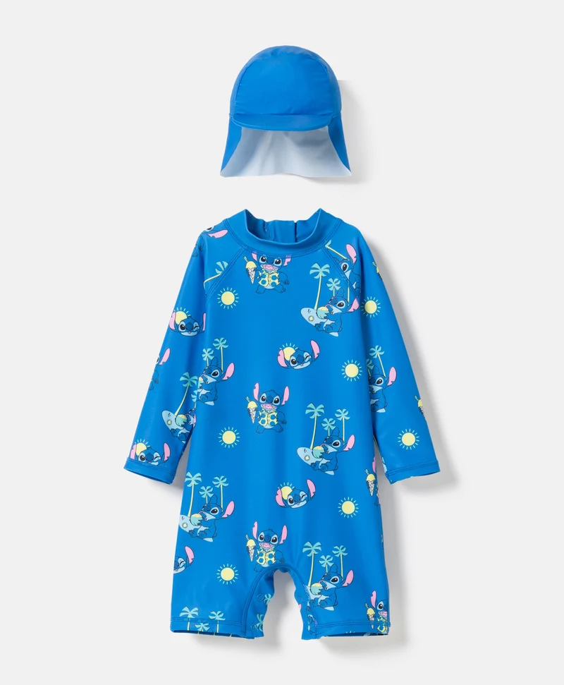 Bebi kupaći kombinezon sa kapom Stitch