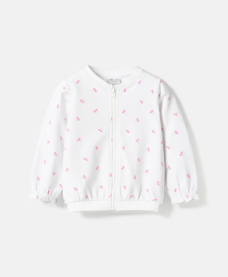 Bebi raskopčana bluza bomber jakna trešnja