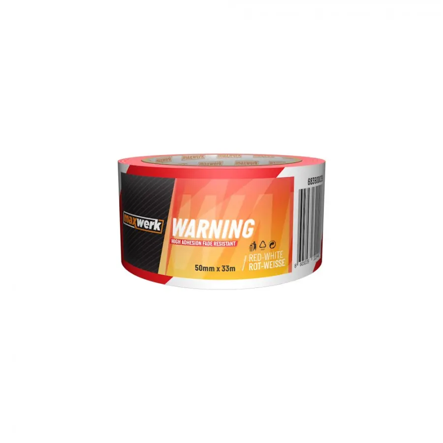 MAXWERK Selotejp za obeležavanje 50mm x 33m crveno-beli