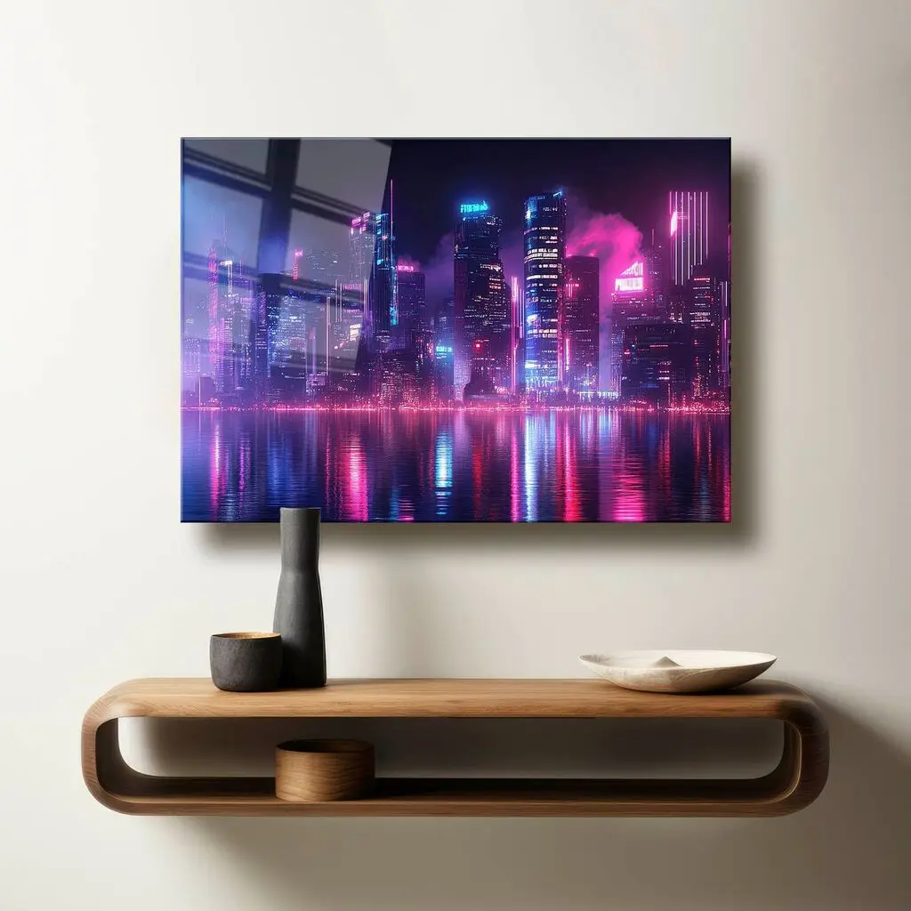 Wallity Dekorativna slika na kaljenom staklu, 70x100cm, Šarena