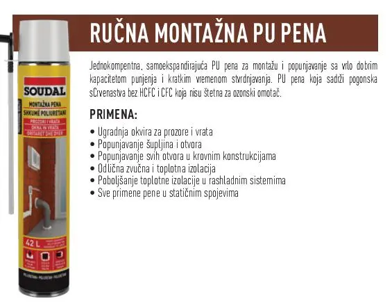 SOUDAL PUR PENA 0.500 CEVCICA