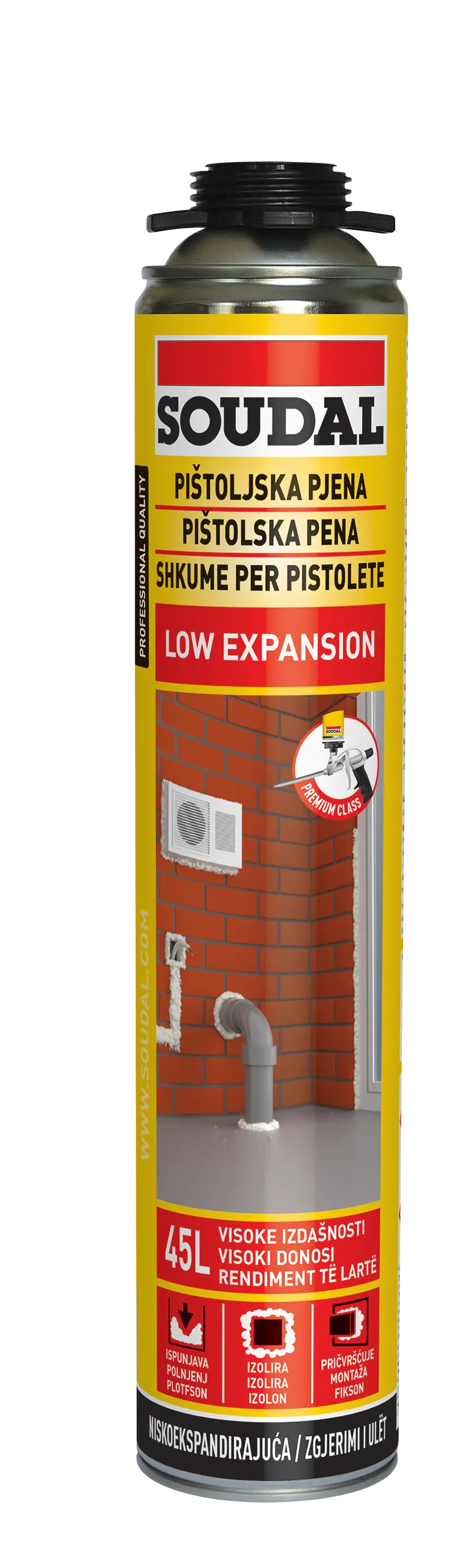 SOUDAL PUR PENA0.750 PISTOLJSKA LOW EXP