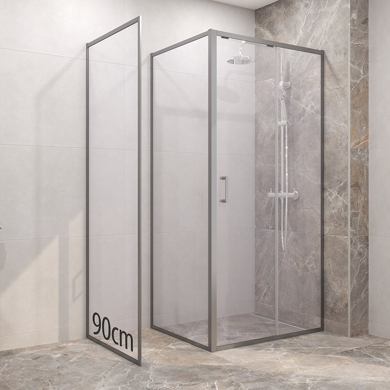Modulare bočni panel 90×200 hrom/proziran