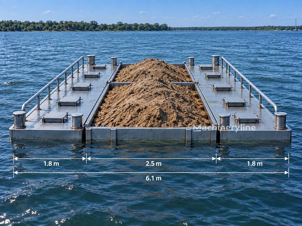 Novi Modular Steel Barge / Dredging Ponton Quick Coupling Pontoons plovni bager