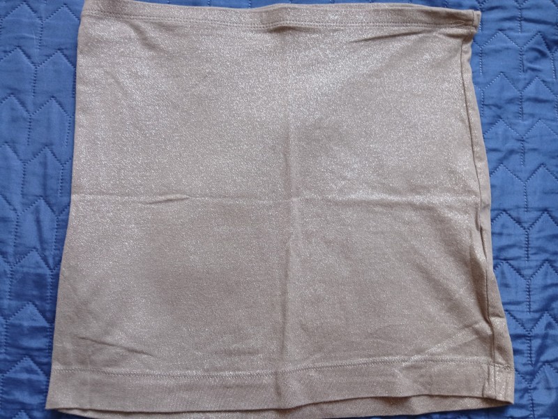 H&M siva-srebrna svetlucava uska mini suknja, M