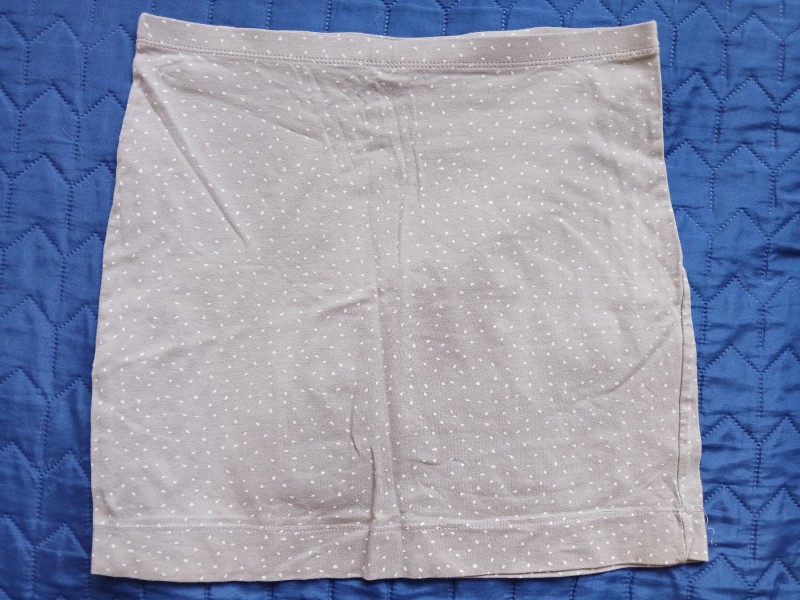 H&M pamucna uska siva mini suknja na tufnice, S