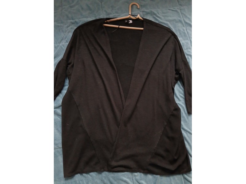 H&M Divided crni kardigan kombinovanih materijala, L
