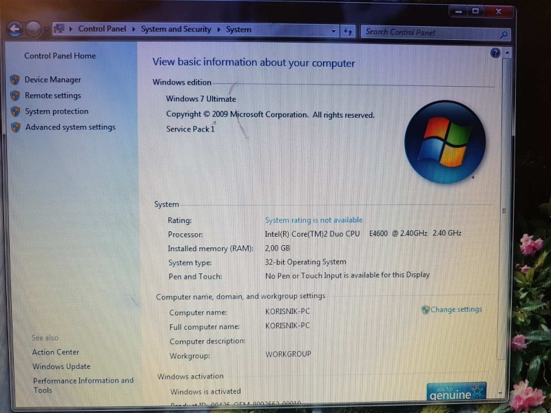 PROCESOR INTEL CORE DUO E4600 2,40GHz Socket LGA 755