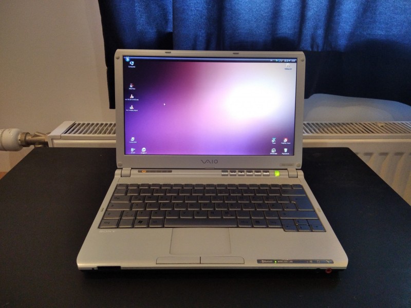Sony VAIO VGN-TX5MN ultraportable retro laptop