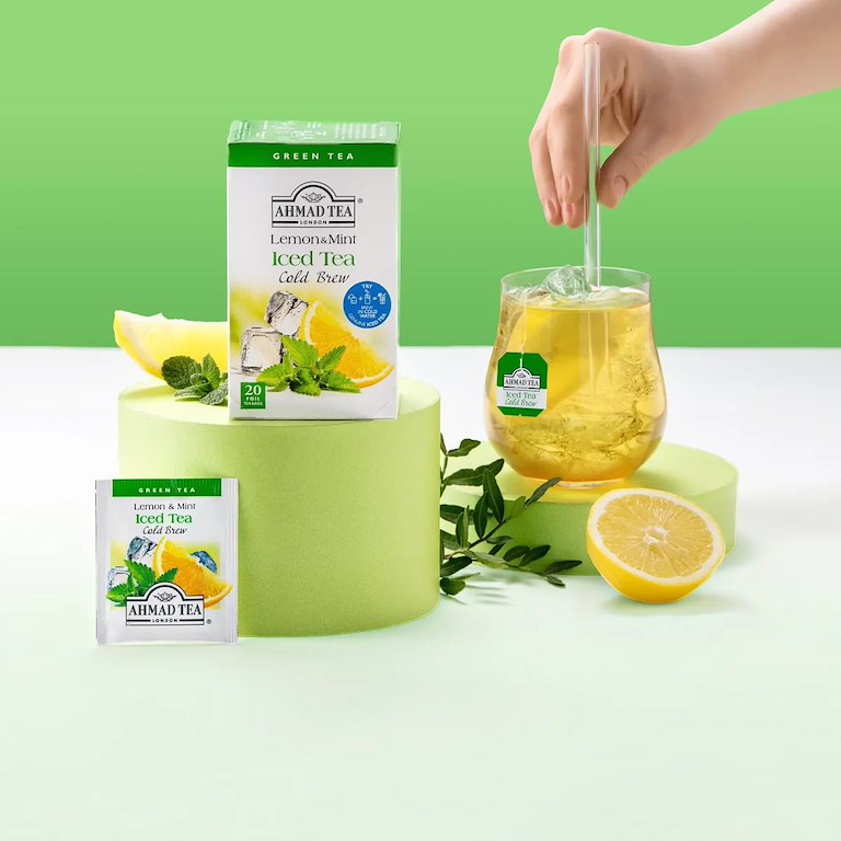 LEDENI ČAJ LEMON & MINT COLD BREW AHMAD TEA 20 KESICA