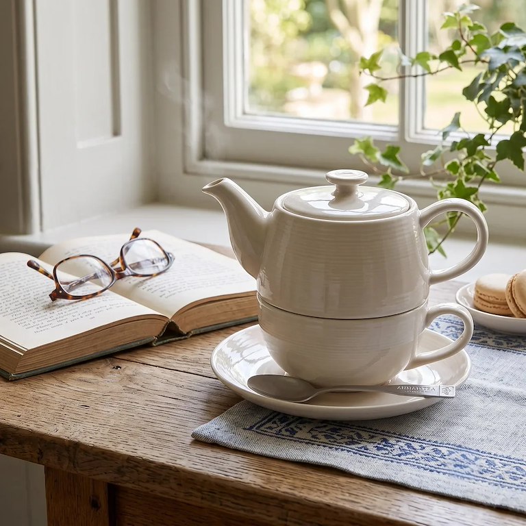 ČAJNI SET SOLO ČAJANKA AHMAD TEA STANDARD BELI