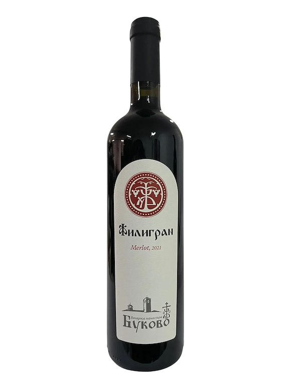CRVENO VINO FILIGRAN MERLOT MANASTIR BUKOVO 0.75L
