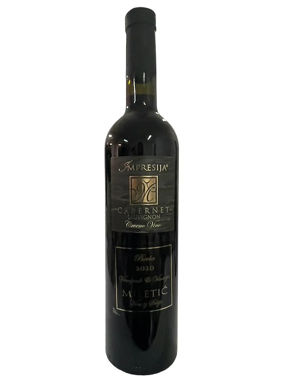 CRVENO VINO IMPRESIJA CABERNET SAUVIGNON MILETIĆ 0,75L