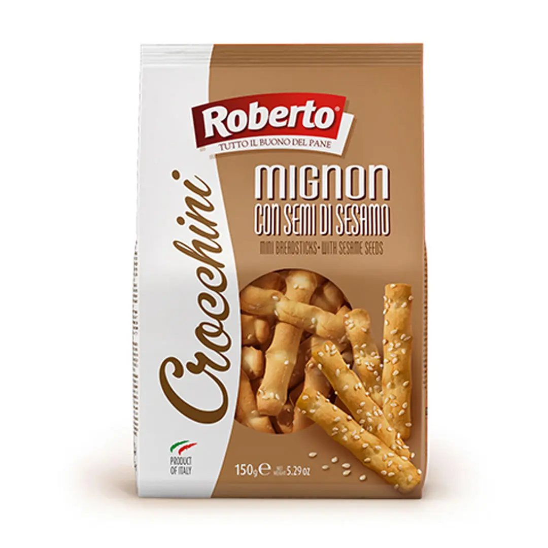GRISINE CROCCHINI MIGNON CON SEMI DI SESAMO ROBERTO 150 G