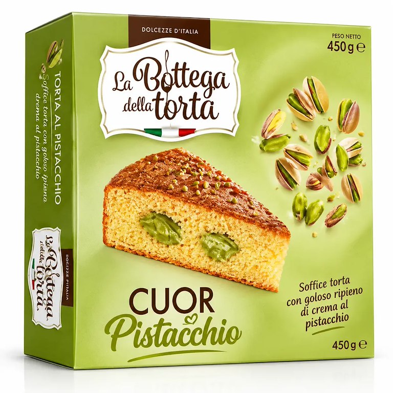 KOLAČ PUNJEN KREMOM OD PISTAĆA LA BOTTEGA DELLA TORTA CHOCOLITALY 450G
