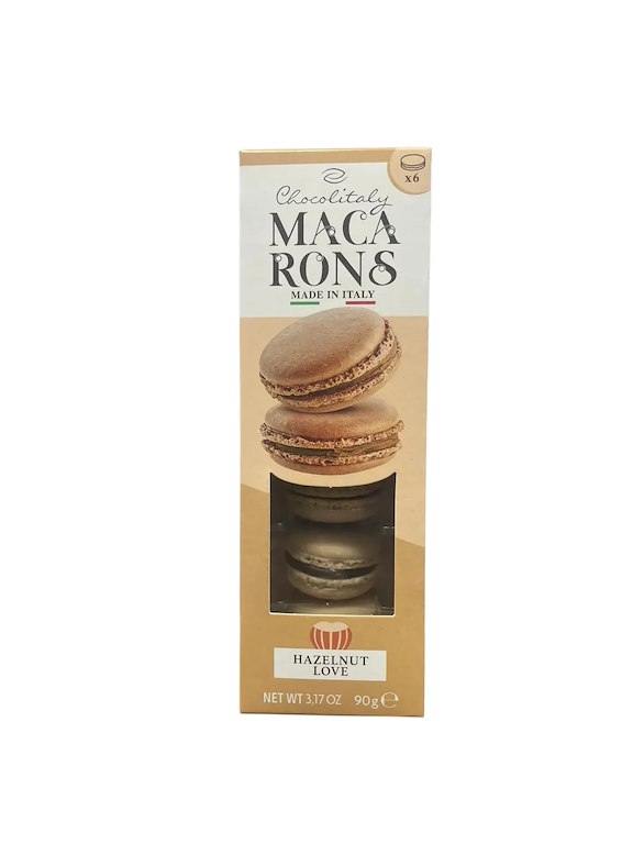 MACARONS PUNJENI KREMOM OD LEŠNIKA CHOCOLITALY 90G