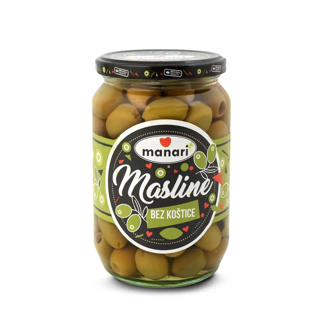 MASLINE ZELENE BEZ KOŠTICE MANARI 680 G