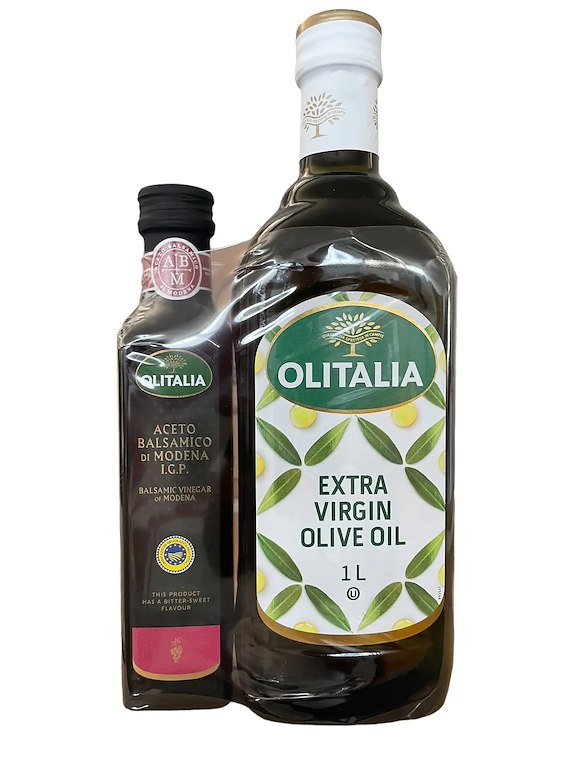 MASLINOVO ULJE EXTRA VIRGINE 1L + SIRĆE BALSAMICO OLITALIA 0,25L