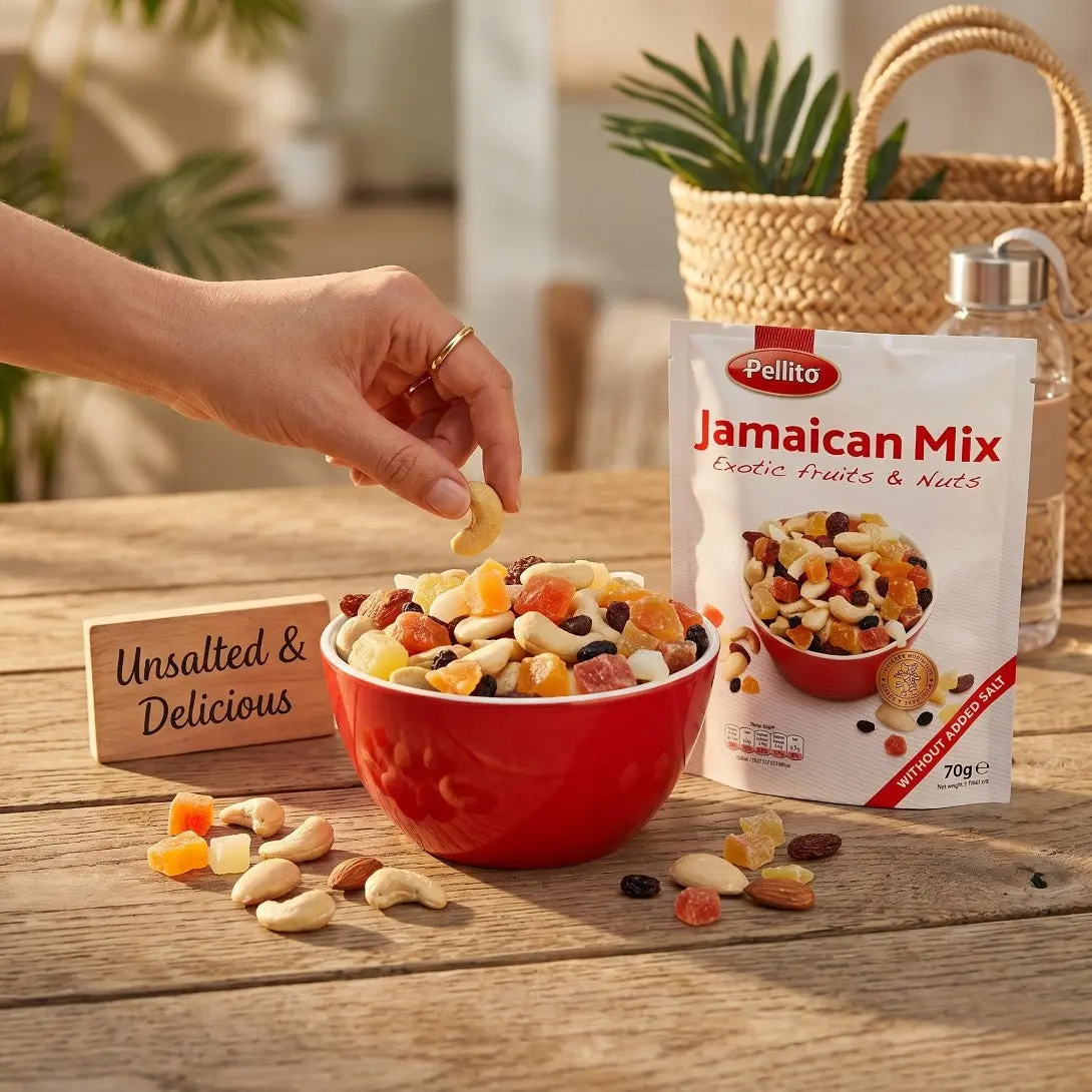 MIX EGZOTIČNOG VOĆA I ORAŠASTIH PLODOVA JAMAICAN MIX PELLITO 125G