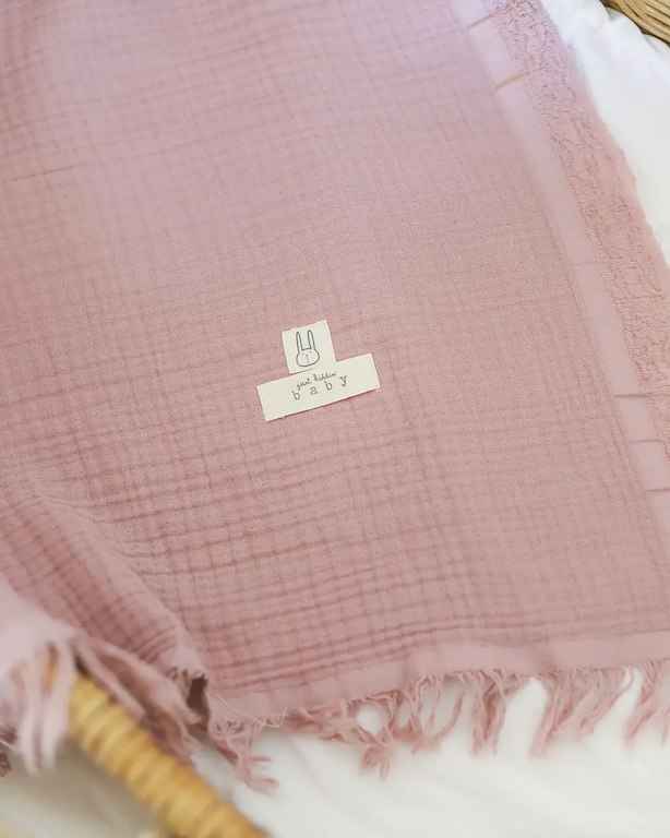 Muslin prekrivač roze Just Kiddin