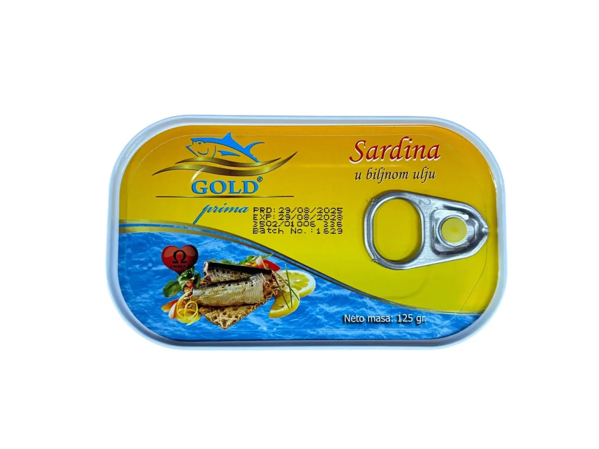 SARDINA U BILJNOM ULJU GOLD 125G