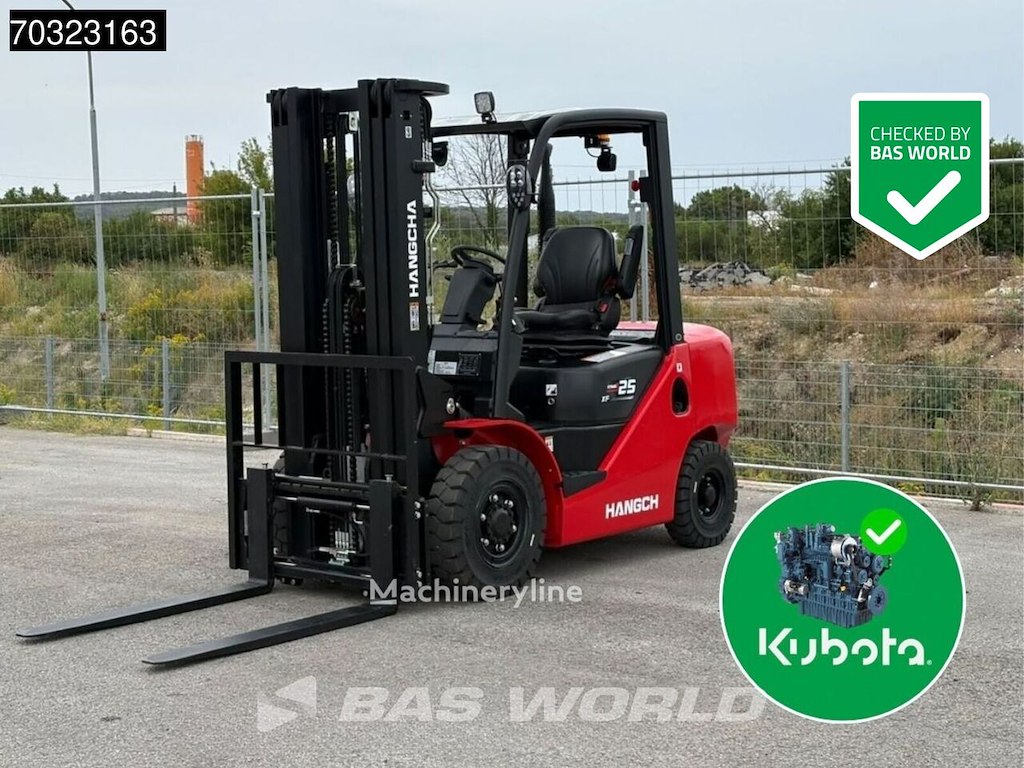 Novi Hangcha CPCD25 HERSTELLERGARANTIE – KUBOTA-MOTOR – CE dizel viljuškar