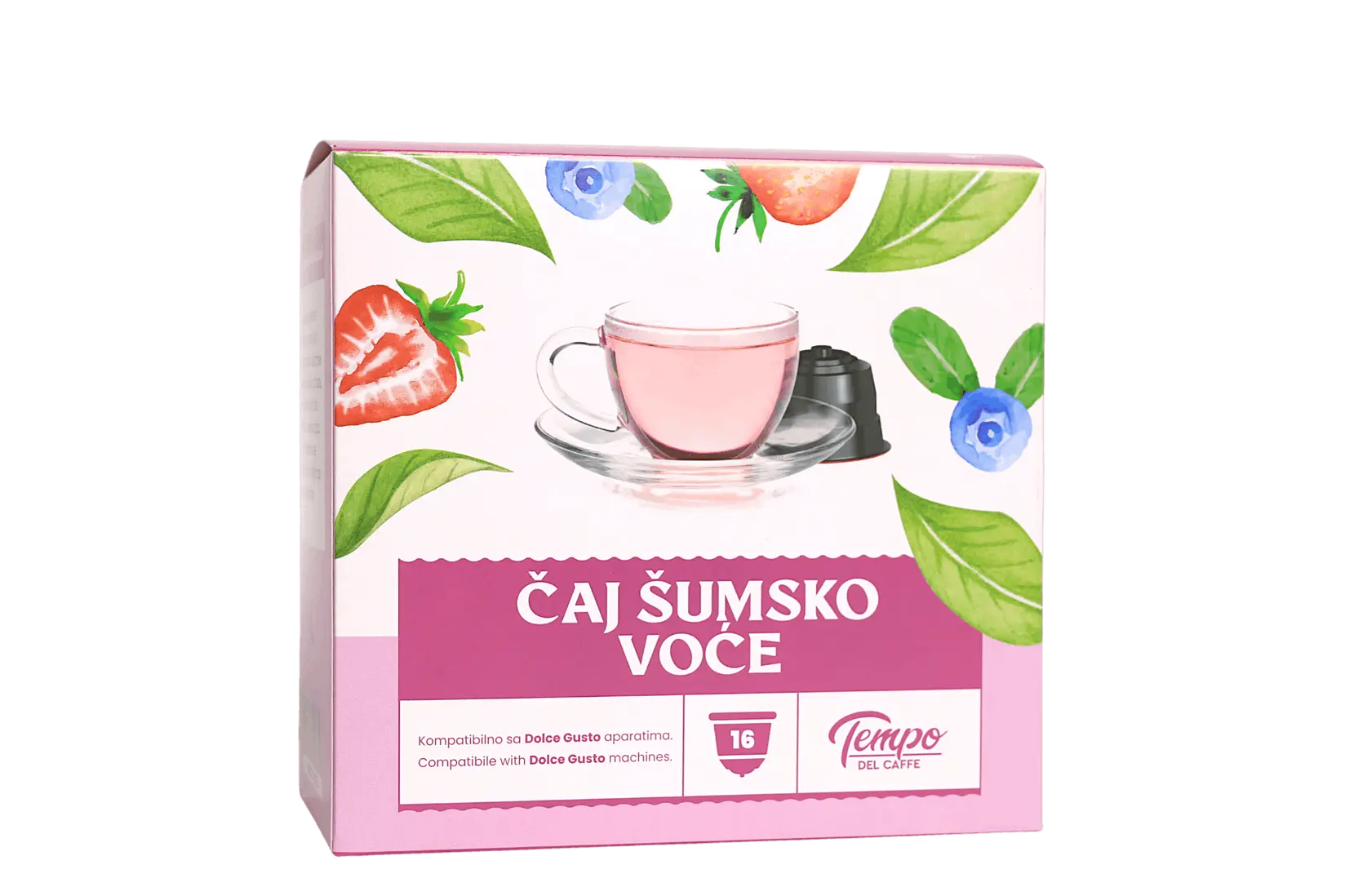 TEMPO DEL CAFFE Kapsule za Dolce Gusto Čaj sa šumskim voćem, 16 kapsula