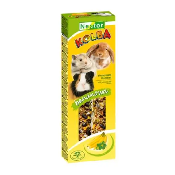 Nestor Classic Štapići za glodare i kuniće GBL 101, Banana i lucerka, 115 g, 10 Komada