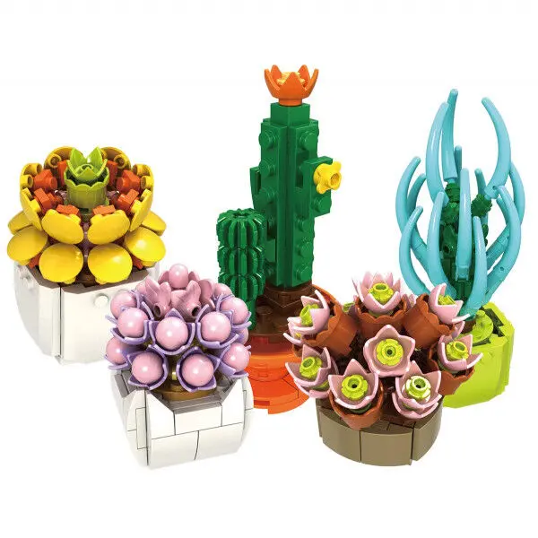 BLX Kreativni Set sklopivih kocki Flowers, 6 asst, Sobno cveće