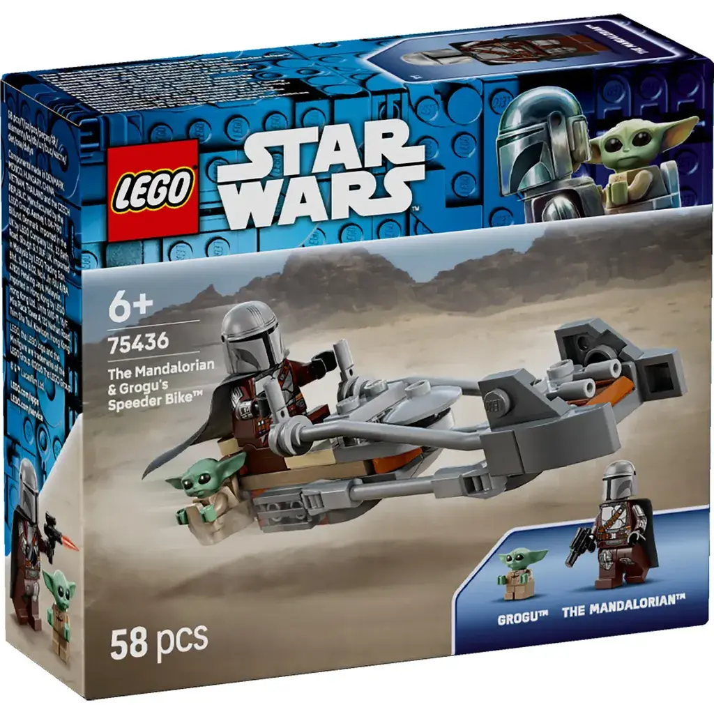 LEGO Star Wars Mandalorac i Groguov trkački motocikl 75436, Uzrast 6+