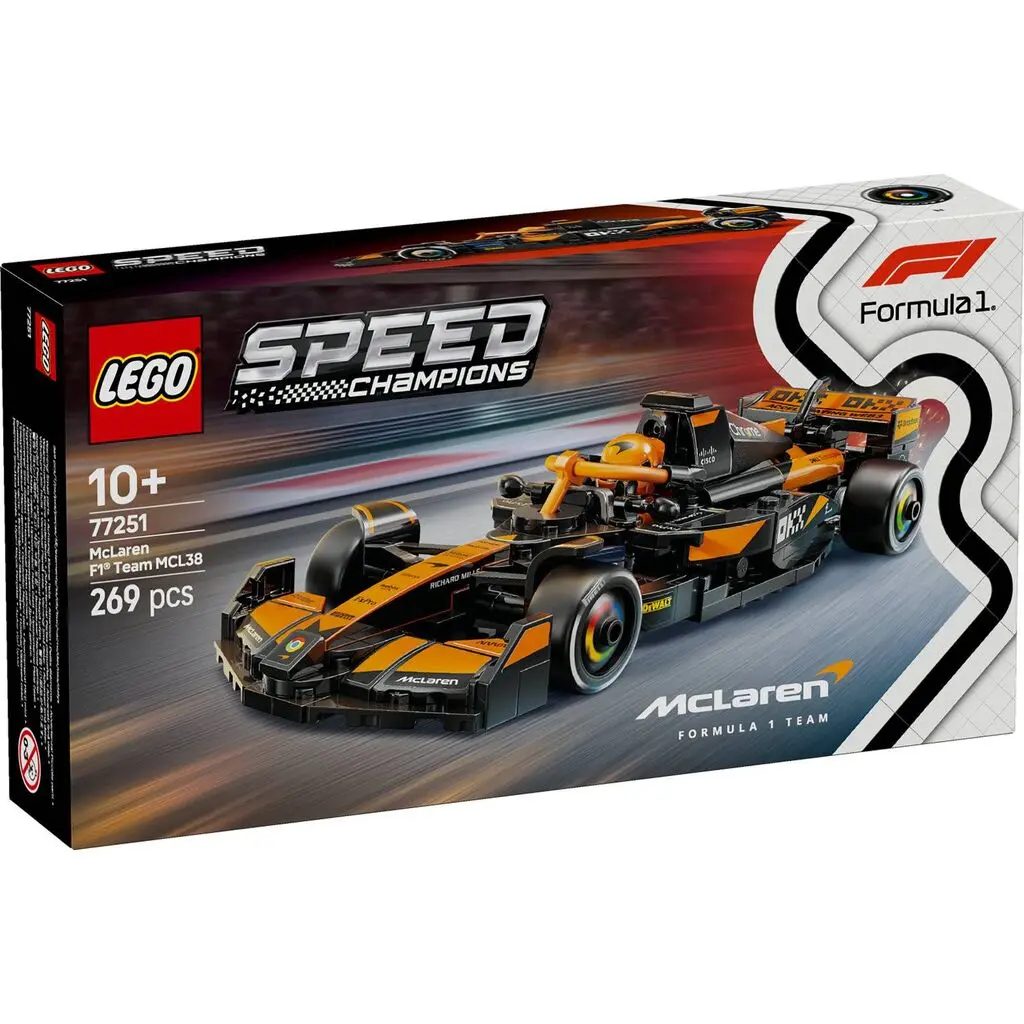 LEGO Speed Champions McLaren F1 Team MCL38 trkački automobil 77251, Uzrast 10+