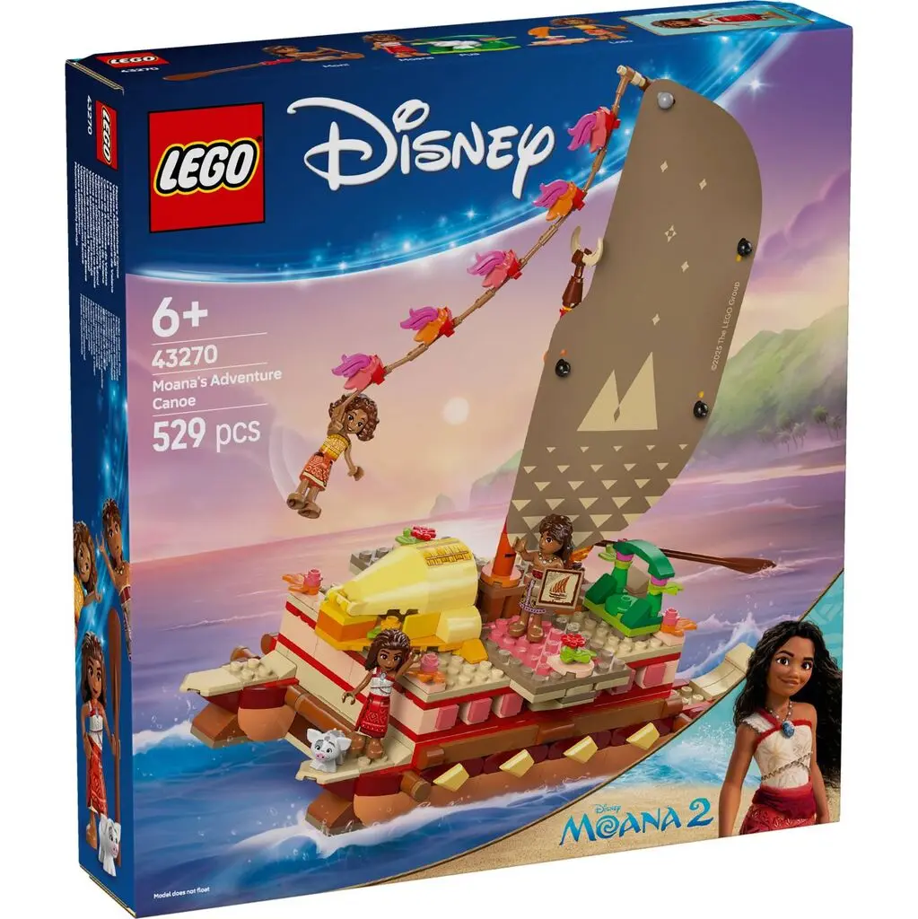 LEGO Disney Vajanin kanu za avanturu 43270, Uzrast 6+