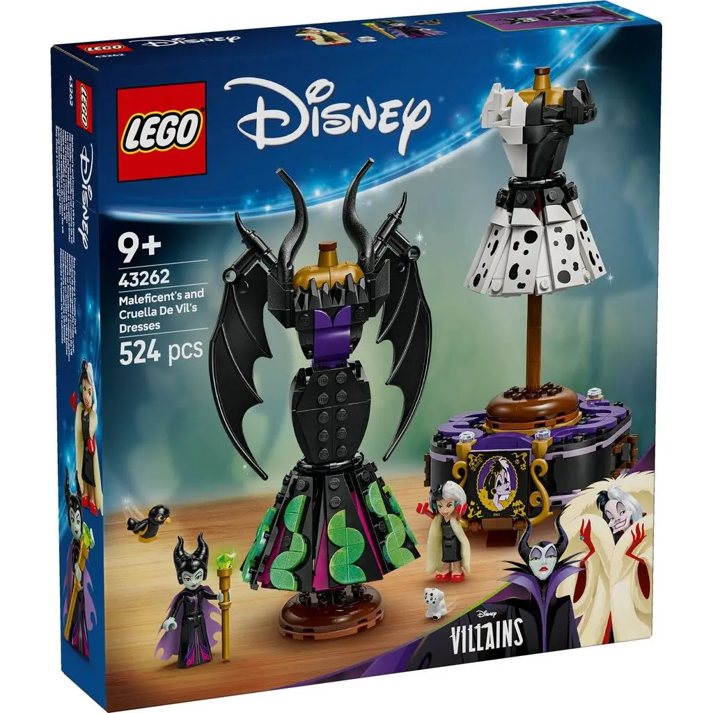LEGO Disney Haljine Grdane i Kruele de Vil 43262, Uzrast 9+