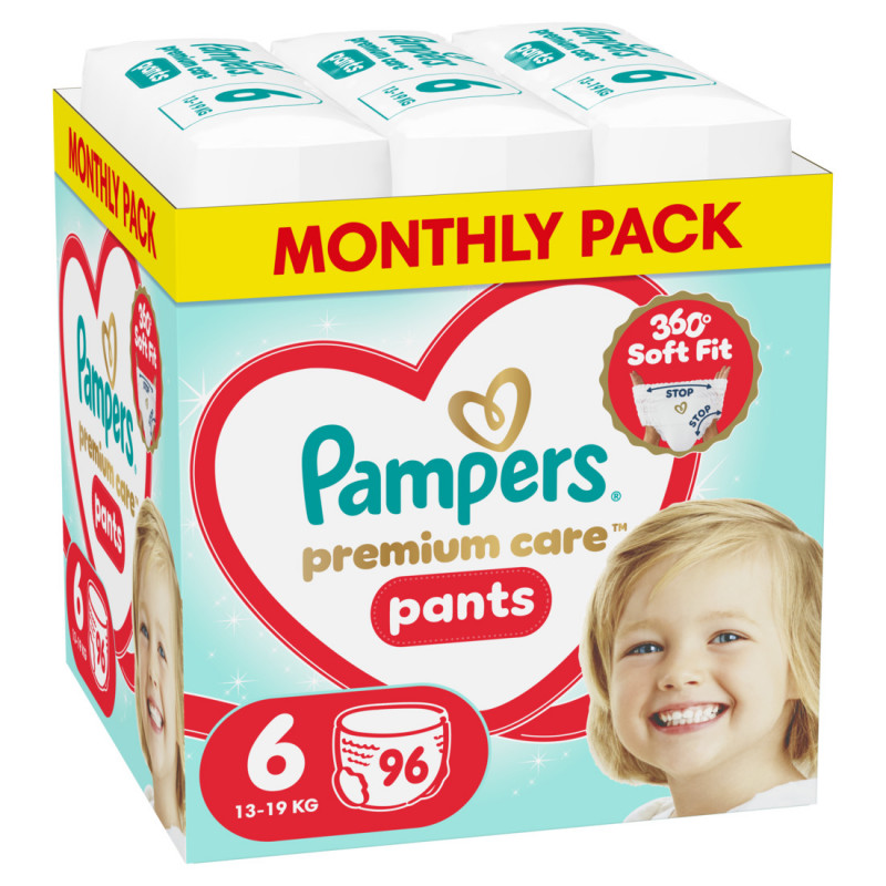 Pampers pants pelene monthly 6 premium care 13-19kg 96kom