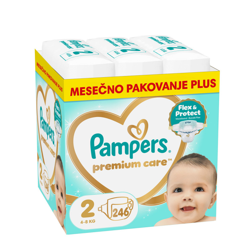 Pampers pelene Premium Care monthly S2 4-8kg 246kom